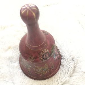 Accents | Vintage Hand Painted Asian Floral Gold Trim Bell | Poshmark